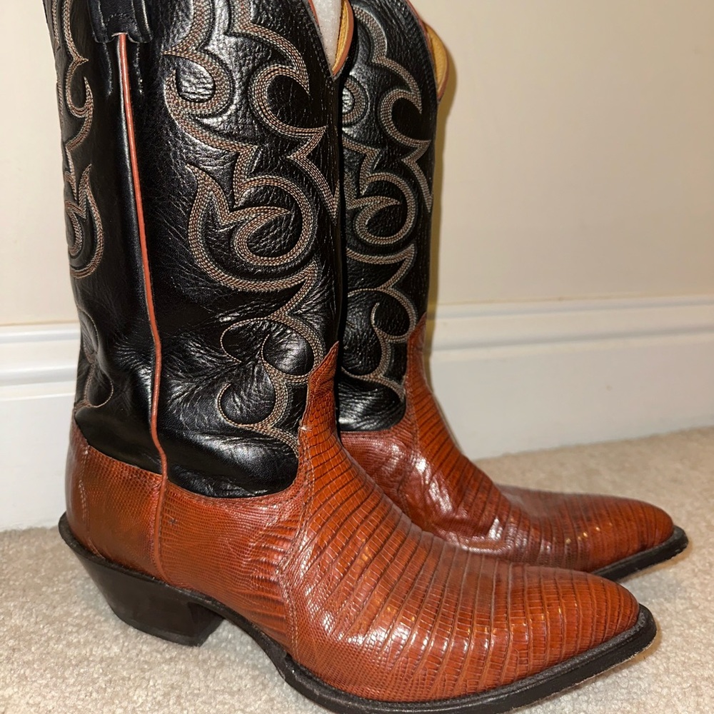 Nocona Lizard Skin Cowboy Boots - Gem